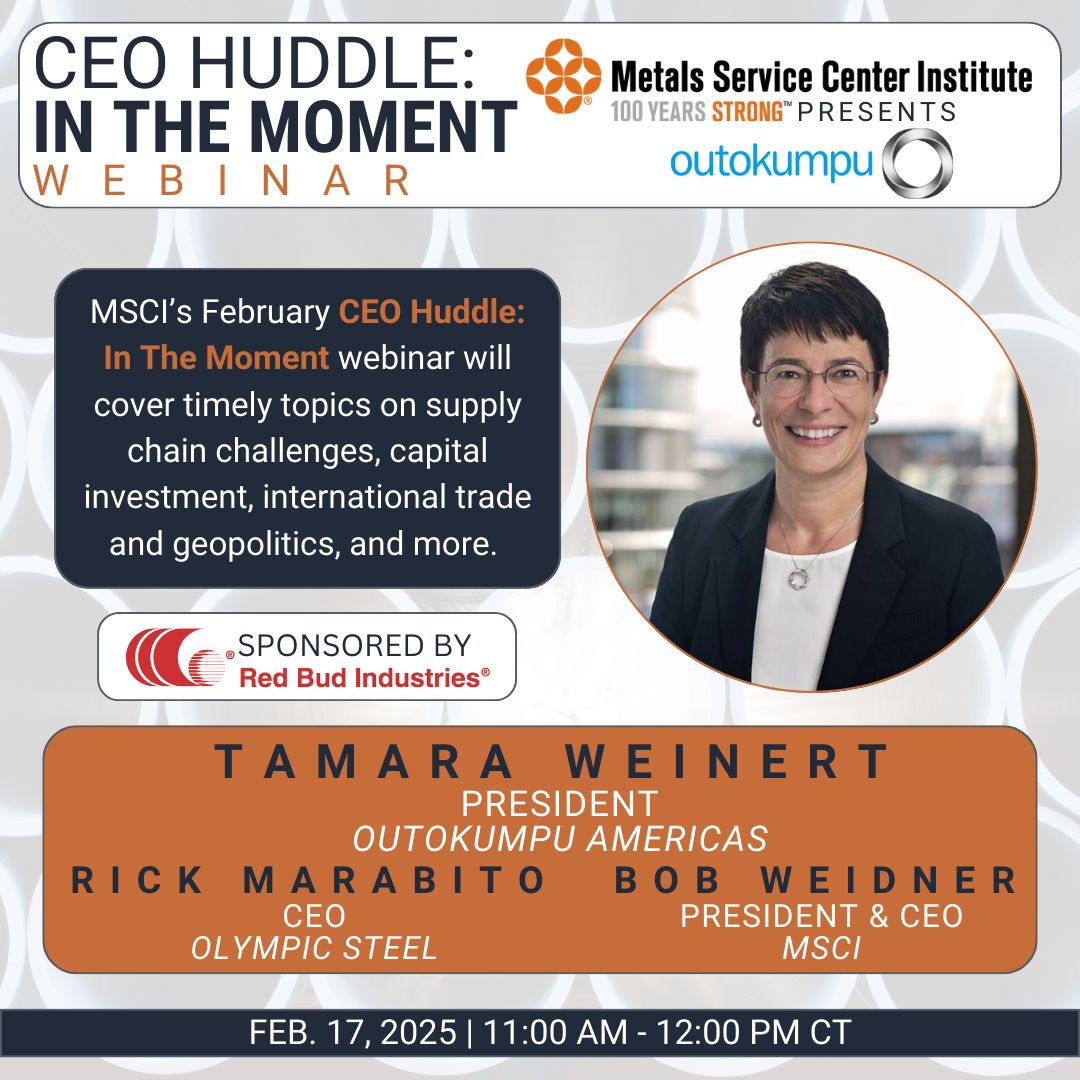 BA Americas President Tamara Weinert will join Metals Service Center Institute President and CEO ...